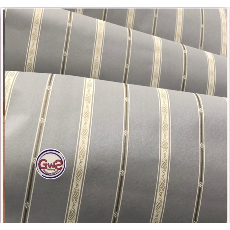 Jual [ 10 meter ] wallpaper stiker abu-abu motif garis minimalis ...