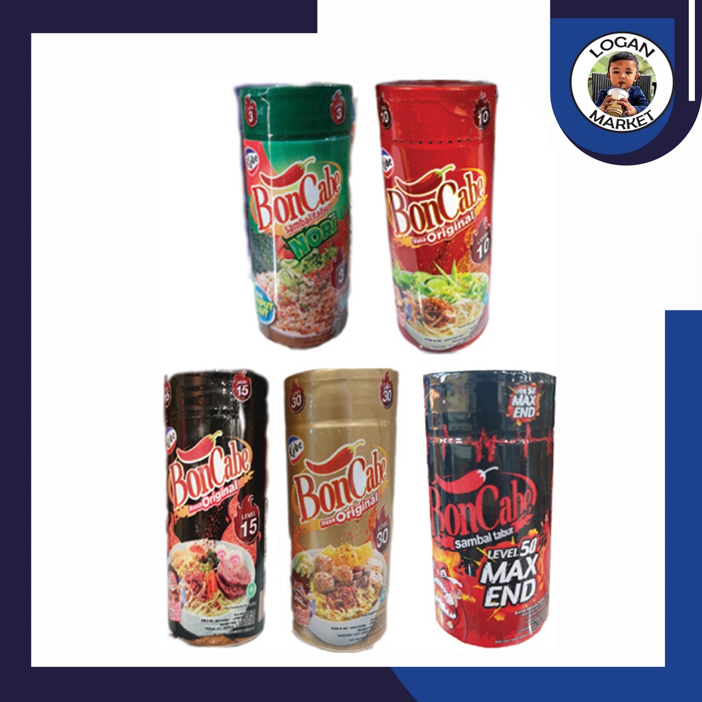 Jual Boncabe Bon Cabe Botol Level 3 10 15 30 50 Max End Nori | Shopee ...