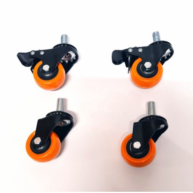 Jual Roda drat m12 roda 2 inch screw m12 roda furniture m12 bahan pu ...