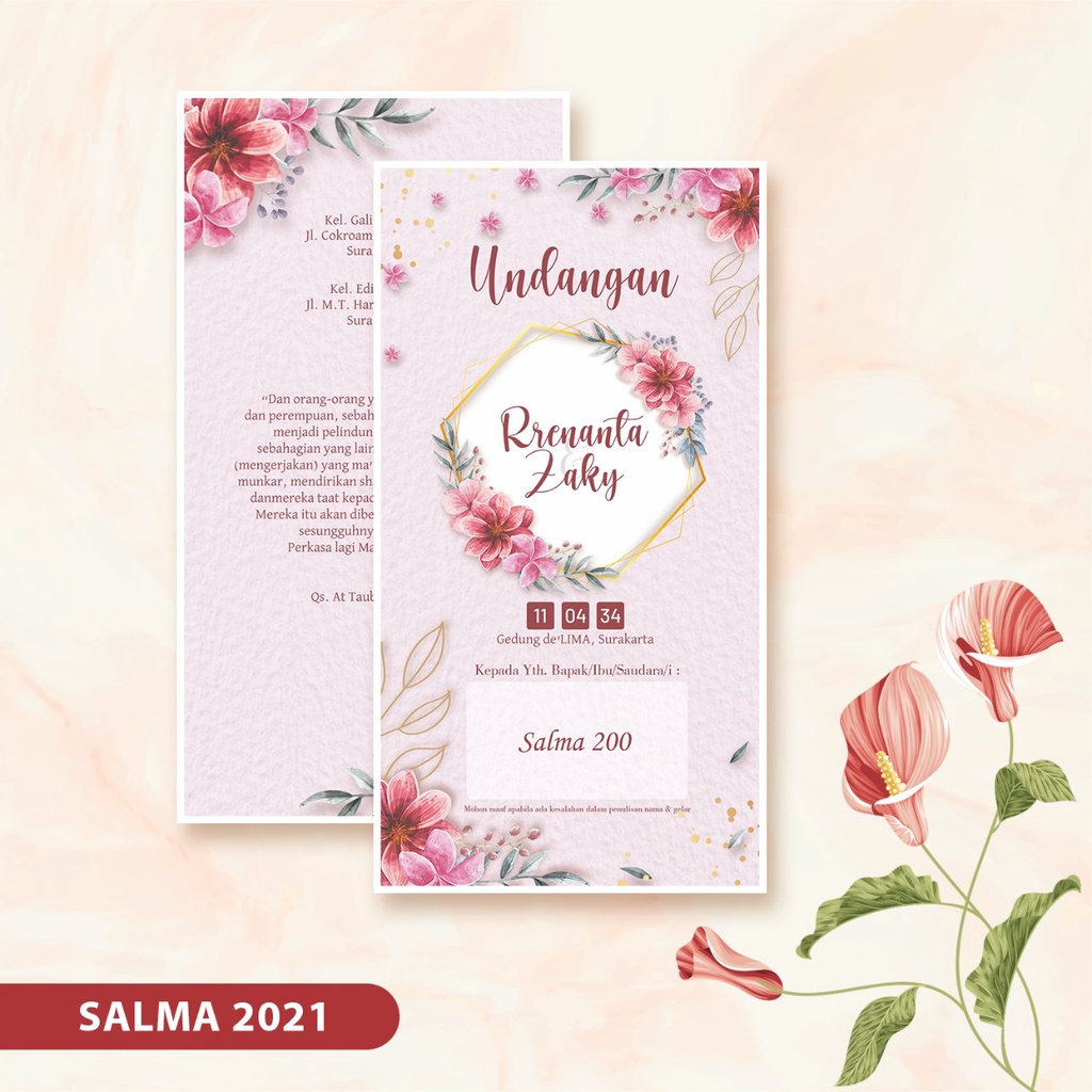 Jual Salma 200 | Blangko Undangan | Undangan Print | Undangan Kosong | Undangan | Undangan ...
