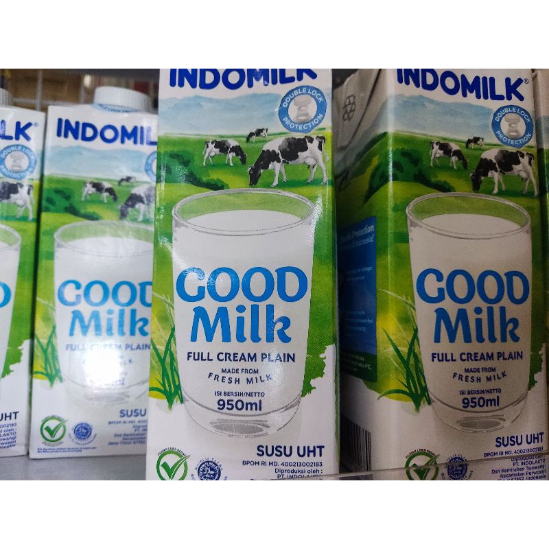 Jual Indomilk UHT good milk Full Cream Plain 950 ML | Shopee Indonesia