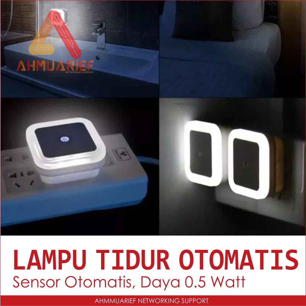 Jual Lampu Tidur LED Sensor Cahaya Otomatis Bentuk Kotak Light Control ...