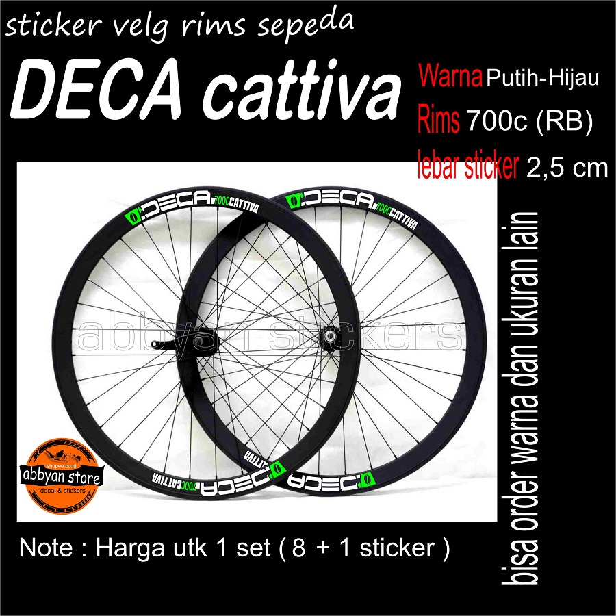 Jual sticker velg deca cattiva 700c roadbike stickers rims decal custom ...