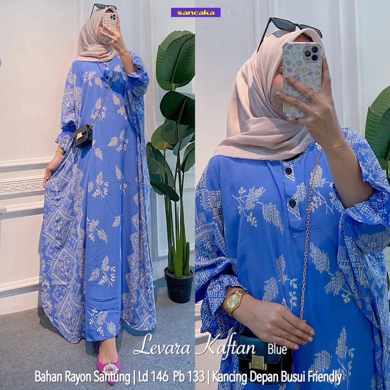 Jual Levara kaftan by Sancaka //kaftan//sancaka//rayon | Shopee Indonesia