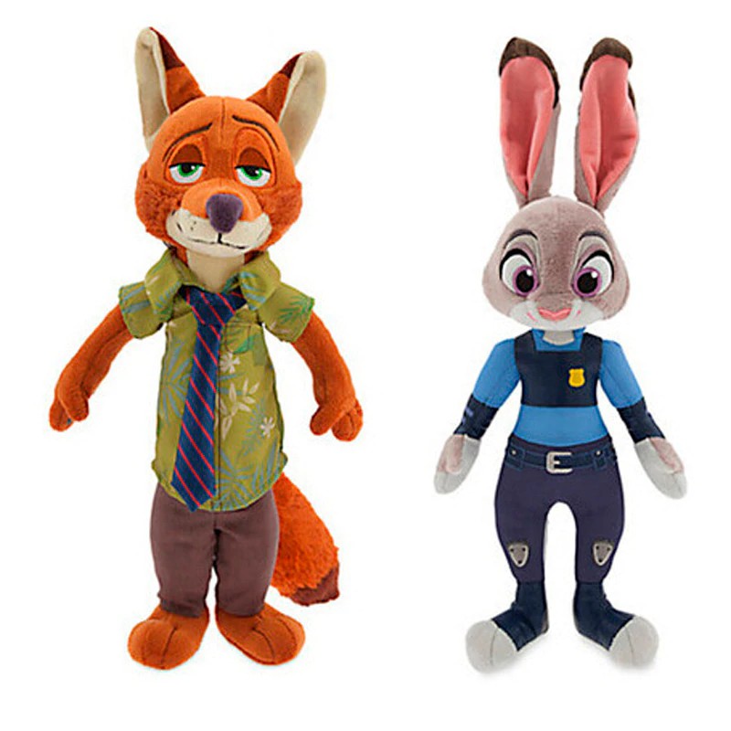 Jual mainan 2pcs/lot 30cm Zootopia Zootropolis Judy Hopps & Fox Nick ...