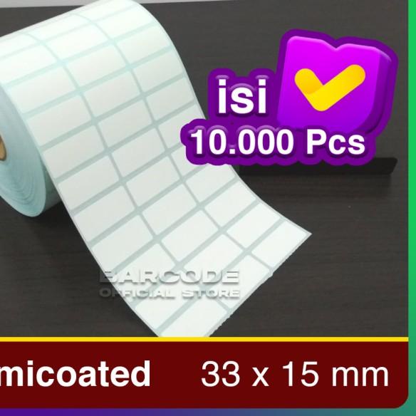 Jual LABEL STICKER BARE 33mm X 15mm ( 3 LINE ) SEMICOATED isi 10.000 ...