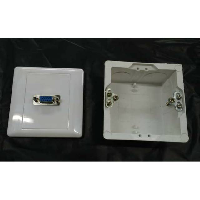 Jual wallplate vga pvc solder plus box inbow | Shopee Indonesia
