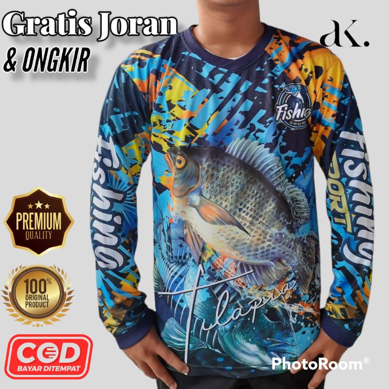Jual Baju Mancing Premium Lengan Panjang Full Printing - Jersey Mancing ...