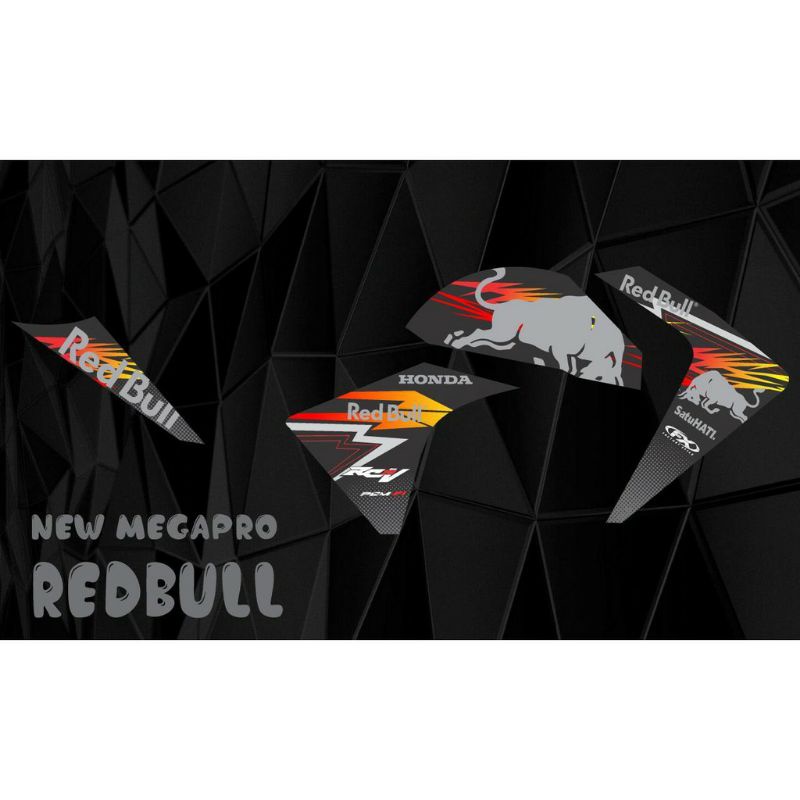 Jual Stiker Striping Variasi Mega Pro New Monoshock Redbull | Shopee ...