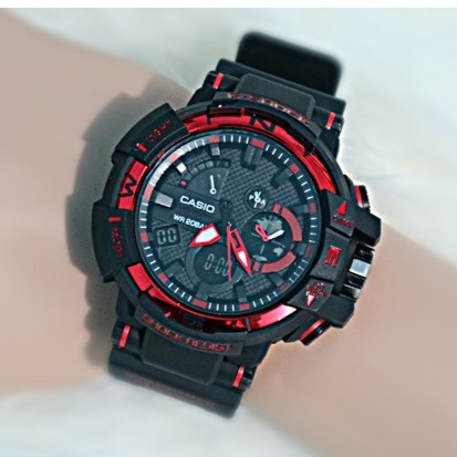 Jual JAM TANGAN TERBARU CASIO G SHOCK GWA 1100 PETA HITAM MERAH ...