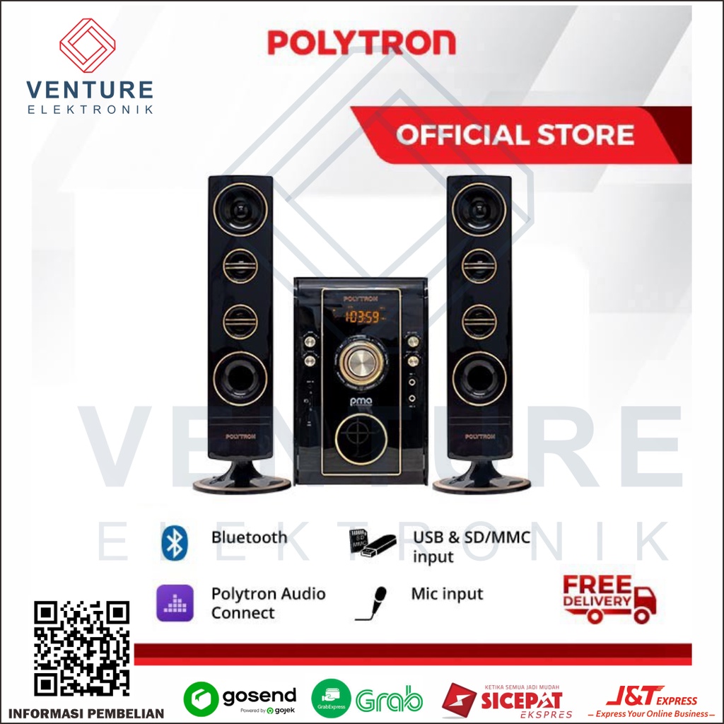 Jual POLYTRON MULTIMEDIA SPEAKER PMA 9506 /-FMBG | Shopee Indonesia