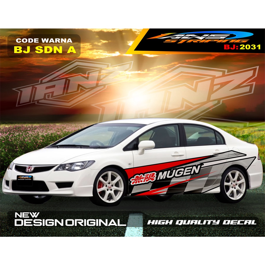 Jual STICKER VARIASI MOBIL SEDAN / VARIASI STICKER BODY SAMPING MOBIL ...