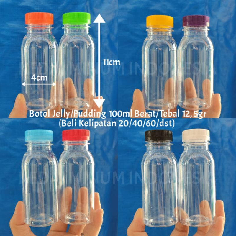 Jual Botol jelly 100 ml / Botol plastik 100 ml (Beli min 20pcs ...