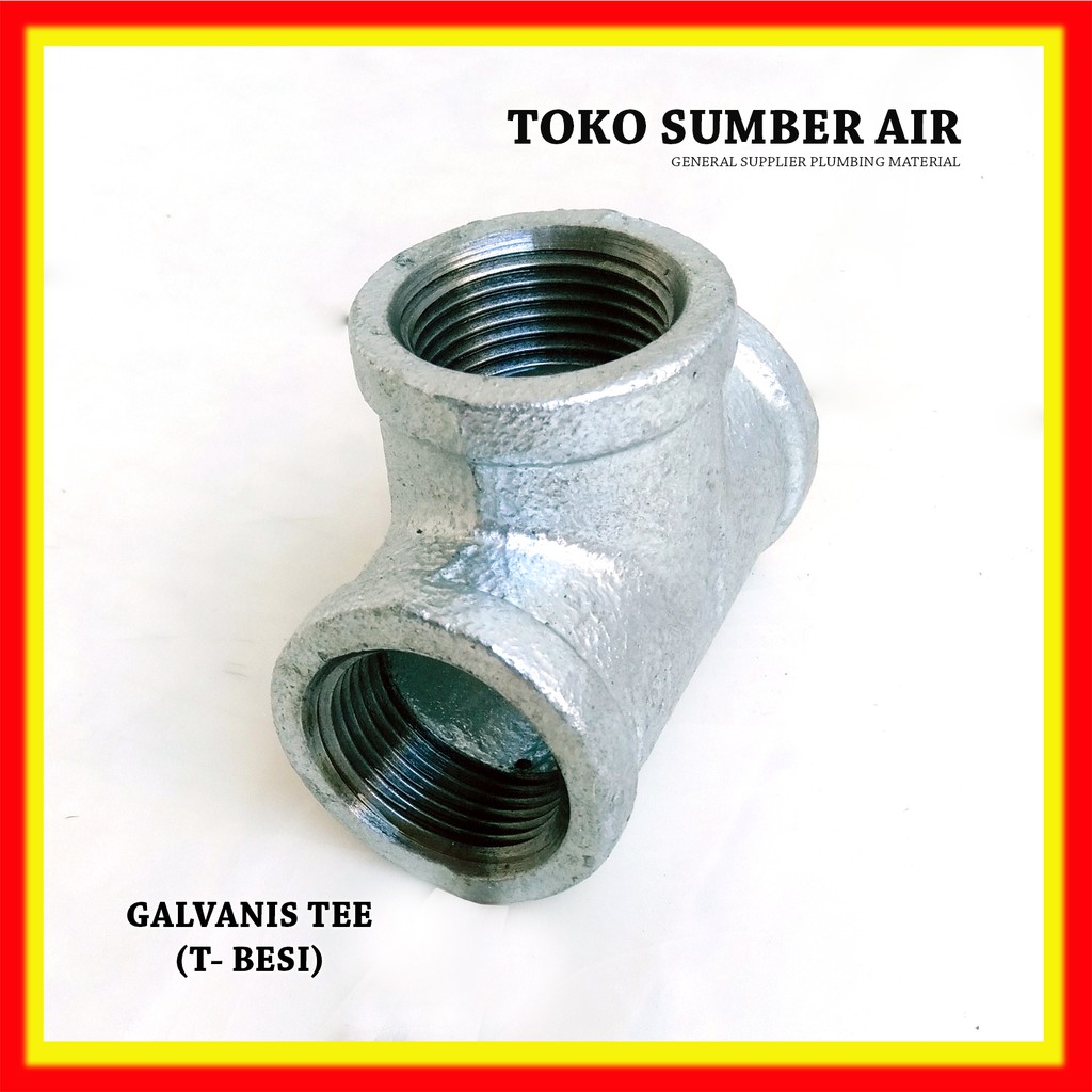 Jual GALVANIS TEE 1/2 INCHI - T - DRAT - BESI | Shopee Indonesia