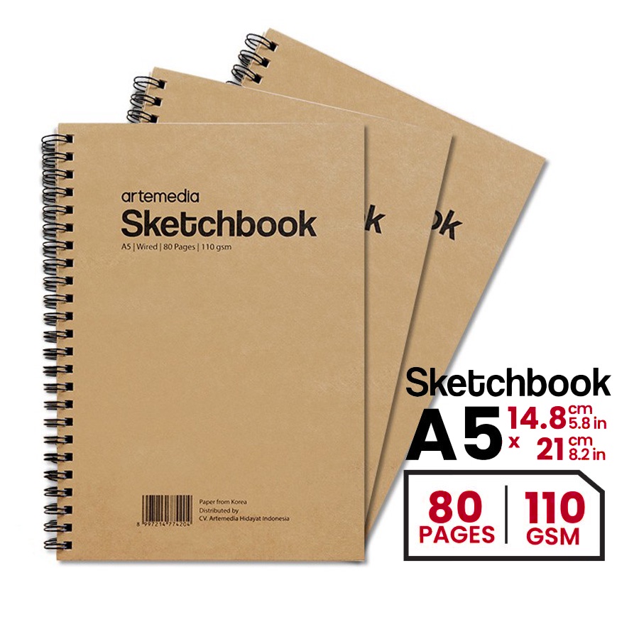 Jual Buku Sketsa Artemedia Sketchbook Wired A5 Craft Cover Jilid Spiral ...