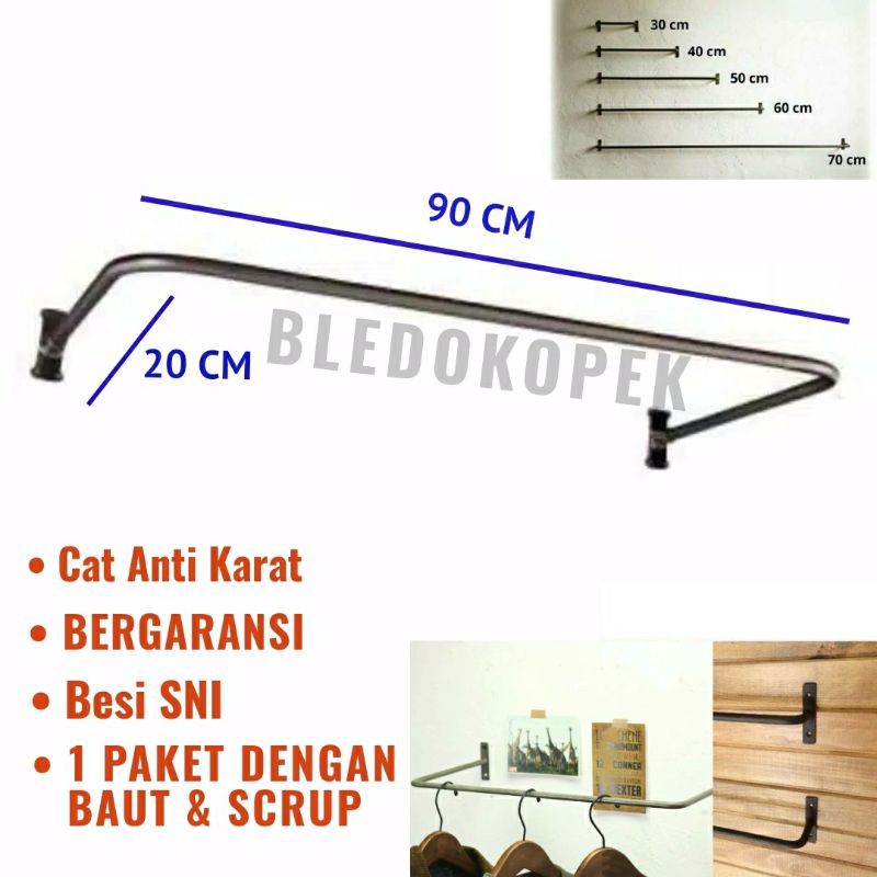 Jual Rak Castok Gantungan Cantelan Baju Handuk Pakaian Mukenah Ambalan ...