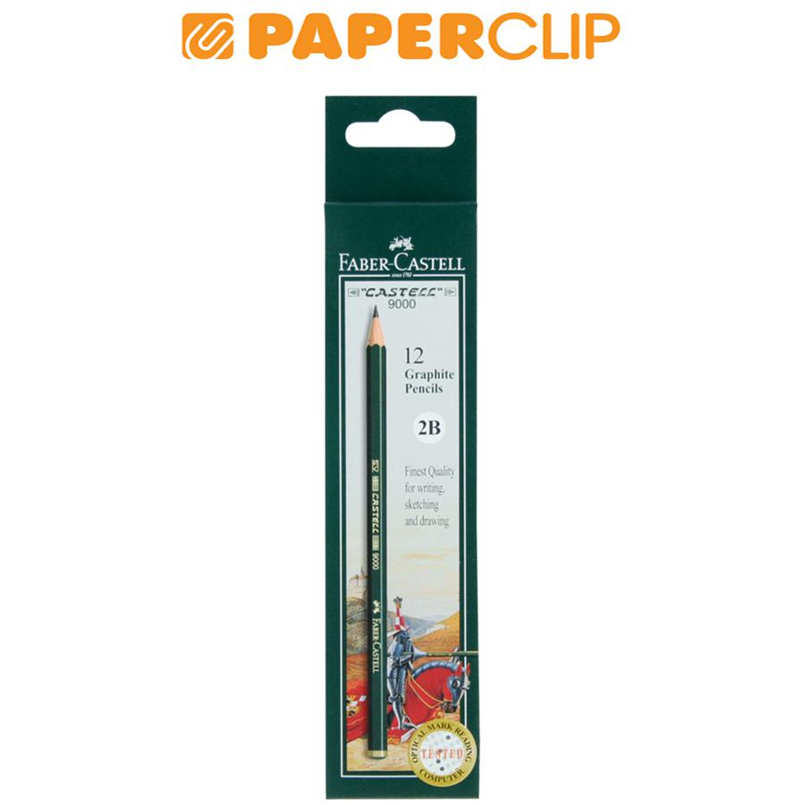 Jual PENCIL KAYU FABER CASTELL 9000 2B ISI 12-117102 | Shopee Indonesia