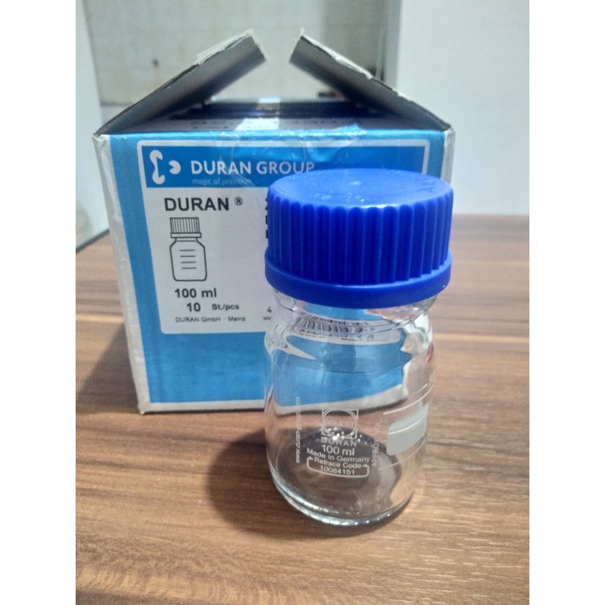 Jual DURAN Laboratory Bottle cap 100 ml Botol Lab Lab bottle | Shopee ...