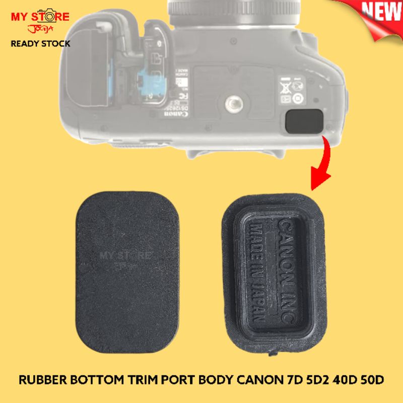 Jual Rubber Karet Button Trim Cap Port Cover Tutup Bawah Port Cover Canon EOS 5D2 5DII 40D 50D ...