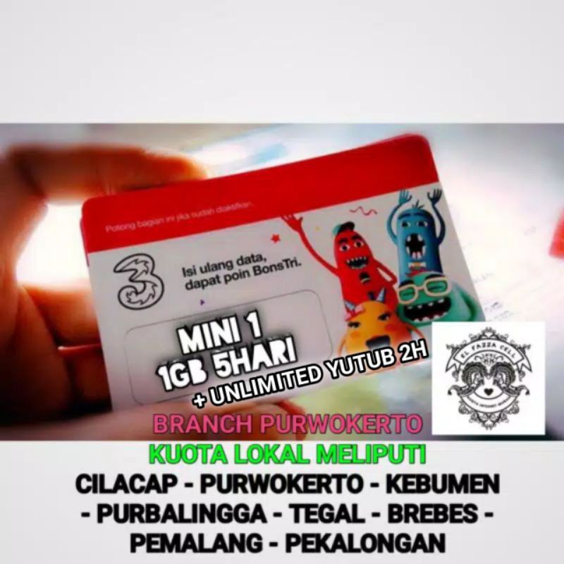 Jual Vocer tri mini1 | 1Gb 5Hari + UNLIMITED YUTUB 2H LOKAL BRANCH ...