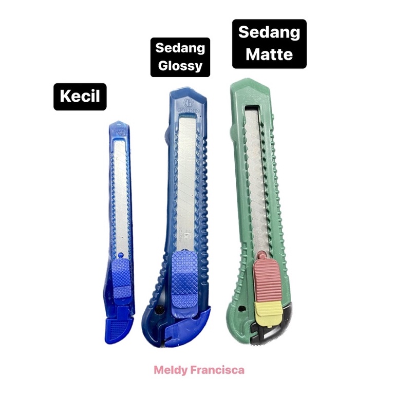 Jual 3pcs cutter sedang / pisau cutter / carter kecil / carter portable ...