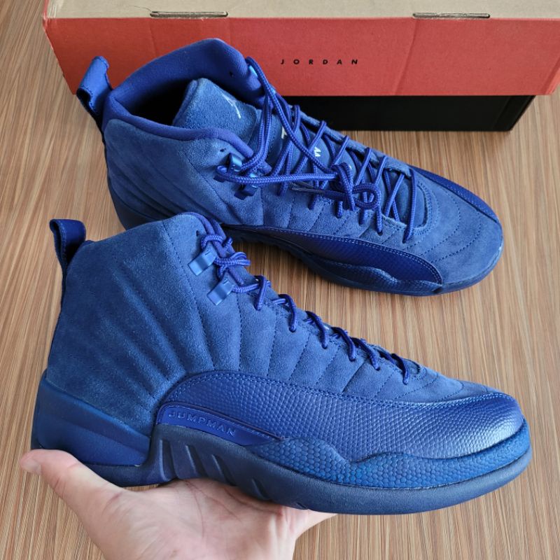 Jual Air Jordan 12 Retro Deep Royal Blue || black game royal fiba ...