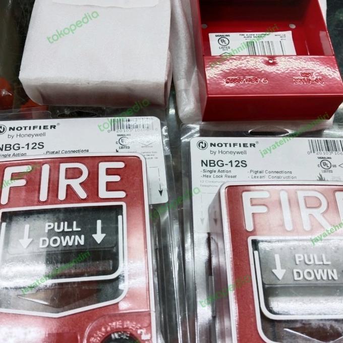 Jual Notifier Nbg-12S Conventional Manual Pull Station + Backbox Metal ...