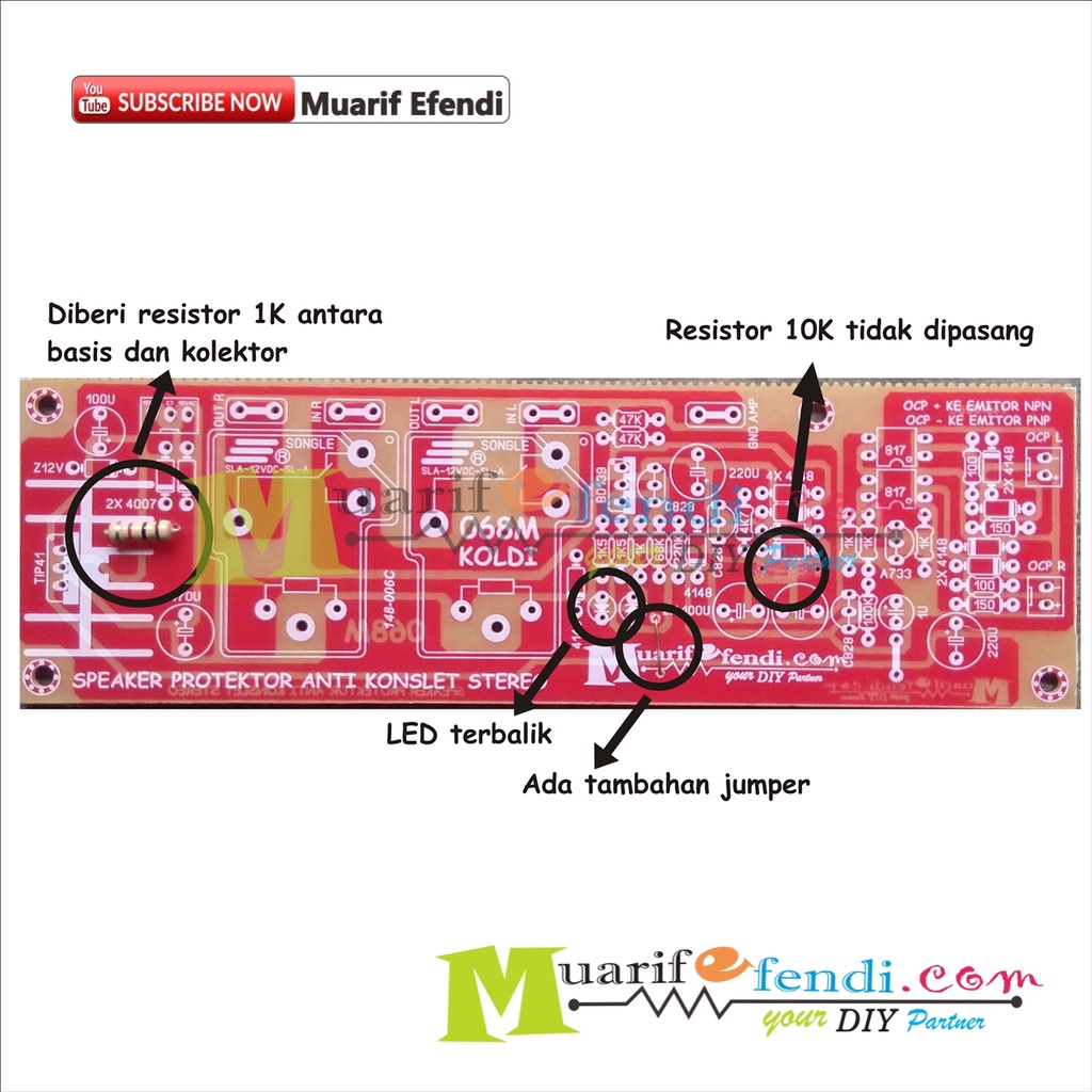 Jual PCB SPEAKER PROTEKTOR ANTI KONSLET STEREO PROTECTOR OCP 068M KOLDI ...