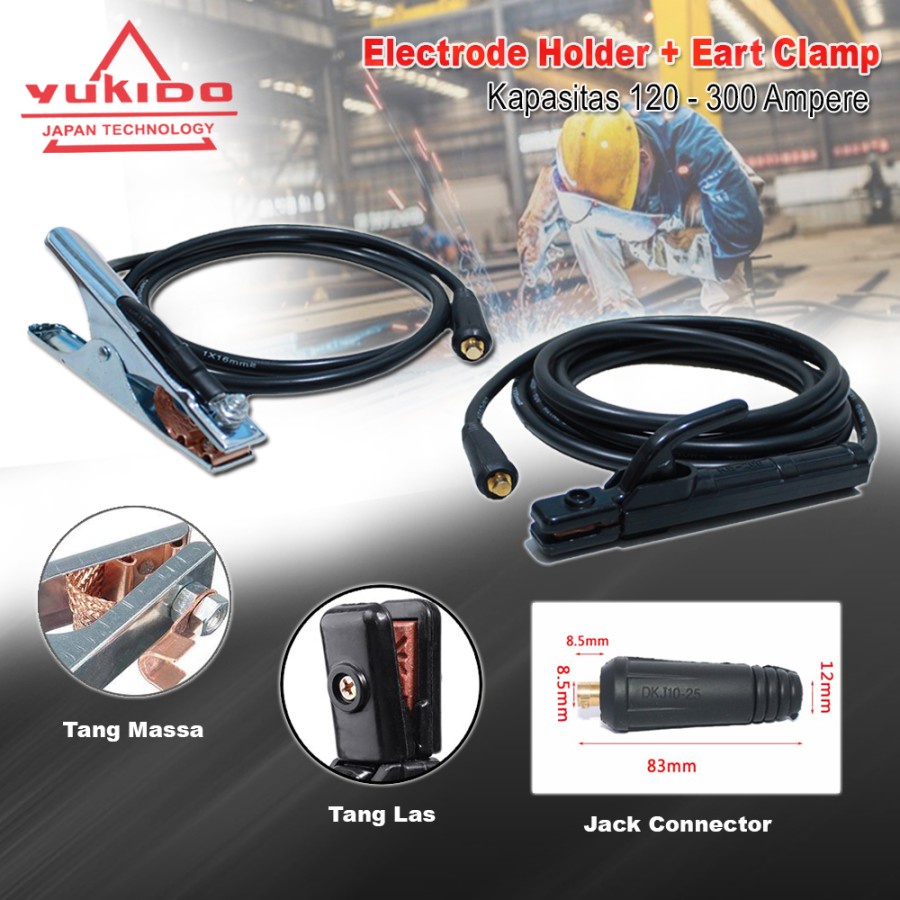 Jual kabel las YUKIDO Tang Las Set Stang Las Set Masa Kabel Welding ...