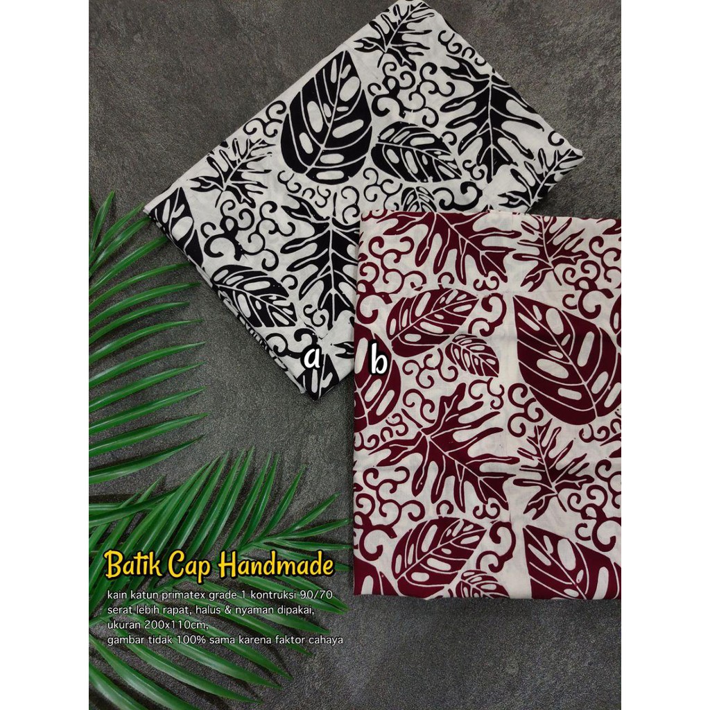 Jual Kain Batik Cap Garutan | BHY2 22 | Motif Godhong Janda Bolong ...