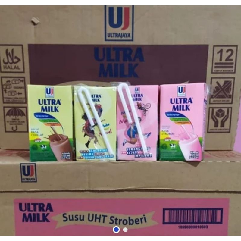 Jual ultra milk 125ml coklat, strawberry, fullcream. | Shopee Indonesia