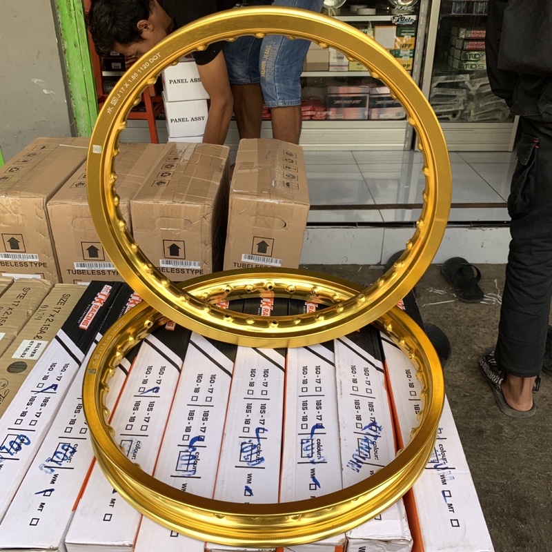 Jual VELG TK RACING BRIGHT GOLD 185 160 RING 17 ORIGINAL | Shopee Indonesia