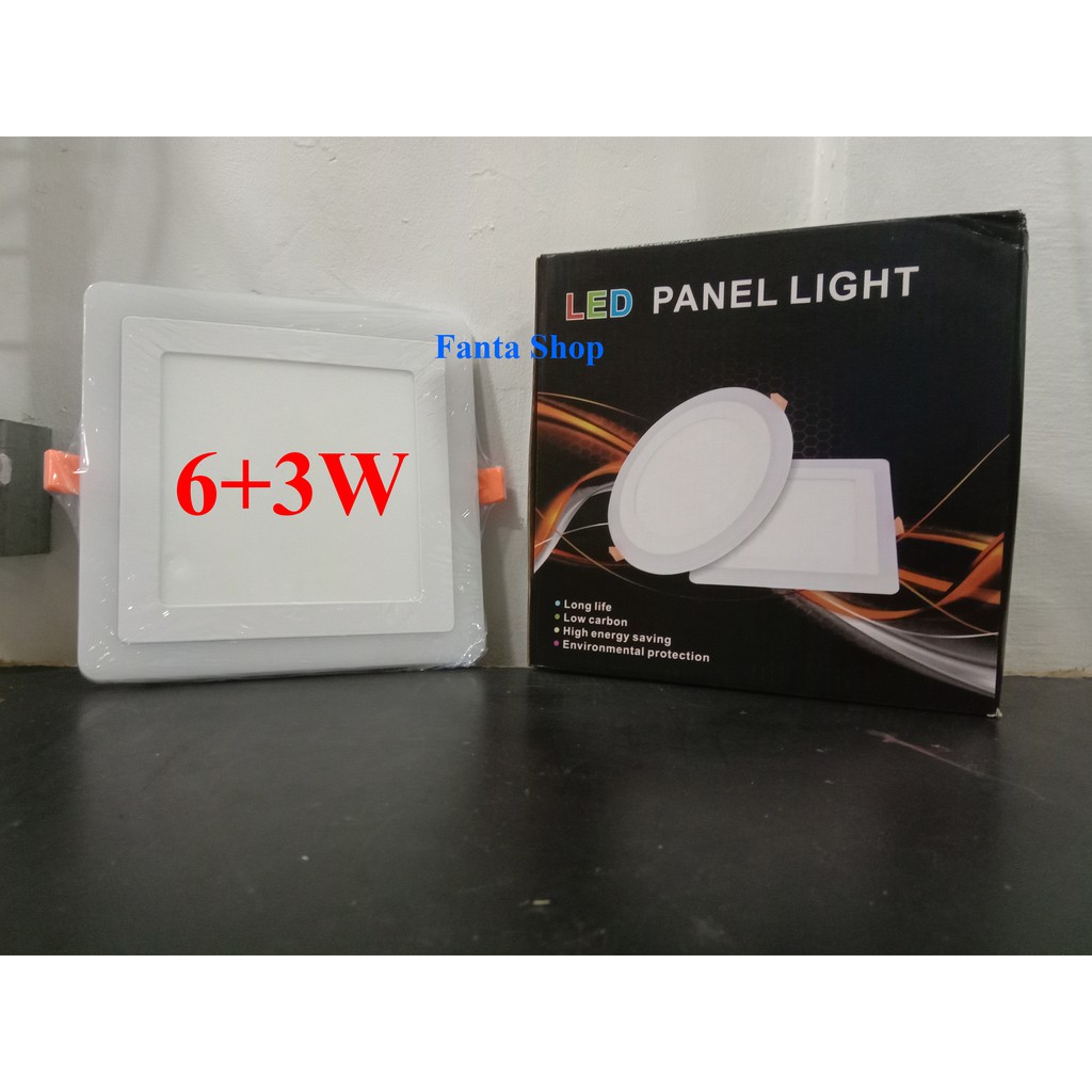 Jual Lampu Panel LED Petak Dua Warna White+Blue 6+3W Tanjungpinang ...