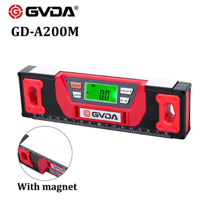 Jual GVDA Digital Waterpas Inclinometer 200 mm Sudut Angle Protactor ...