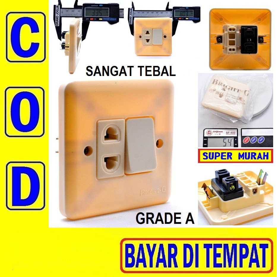 Jual PAC 14D STOP KONTAK TANAM SAKLAR ON OFF Tanam Kombinasi Colokan ...