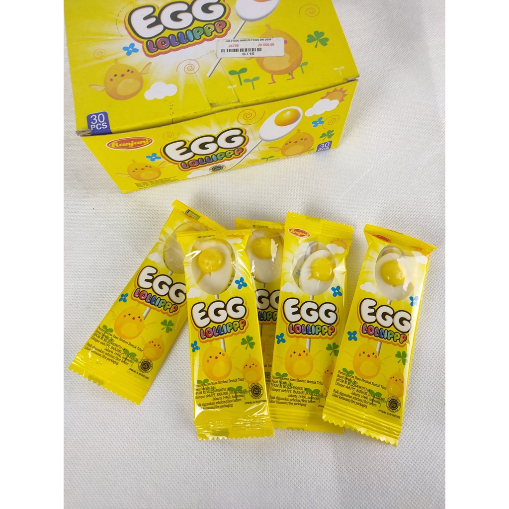 Jual PERMEN RANJANI EGG LOLLIPOP (1 PACK ISI 30) | Shopee Indonesia