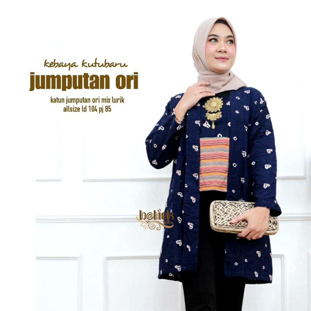 Jual PREMIUM Kebaya Jumputan Ori Kombinasi Kondangan Formal Seragam Warna Cantik Murah Katun ...