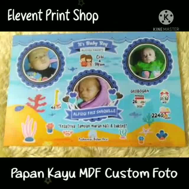 Jual Bikin Biodata Bayi Kayu 30x40cm Foto Gantung Hiasan Dinding ...
