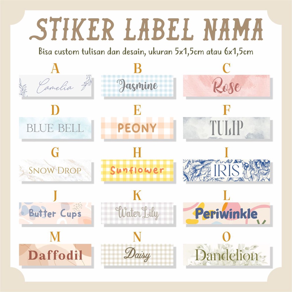 Jual Sticker Label Nama | Sticker Label Barang | Kertas Nama Usaha ...