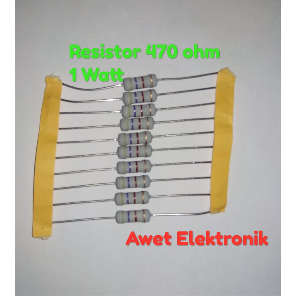 Jual resistor 470 ohm 1 watt resistor 470r resistor 470r | Shopee Indonesia