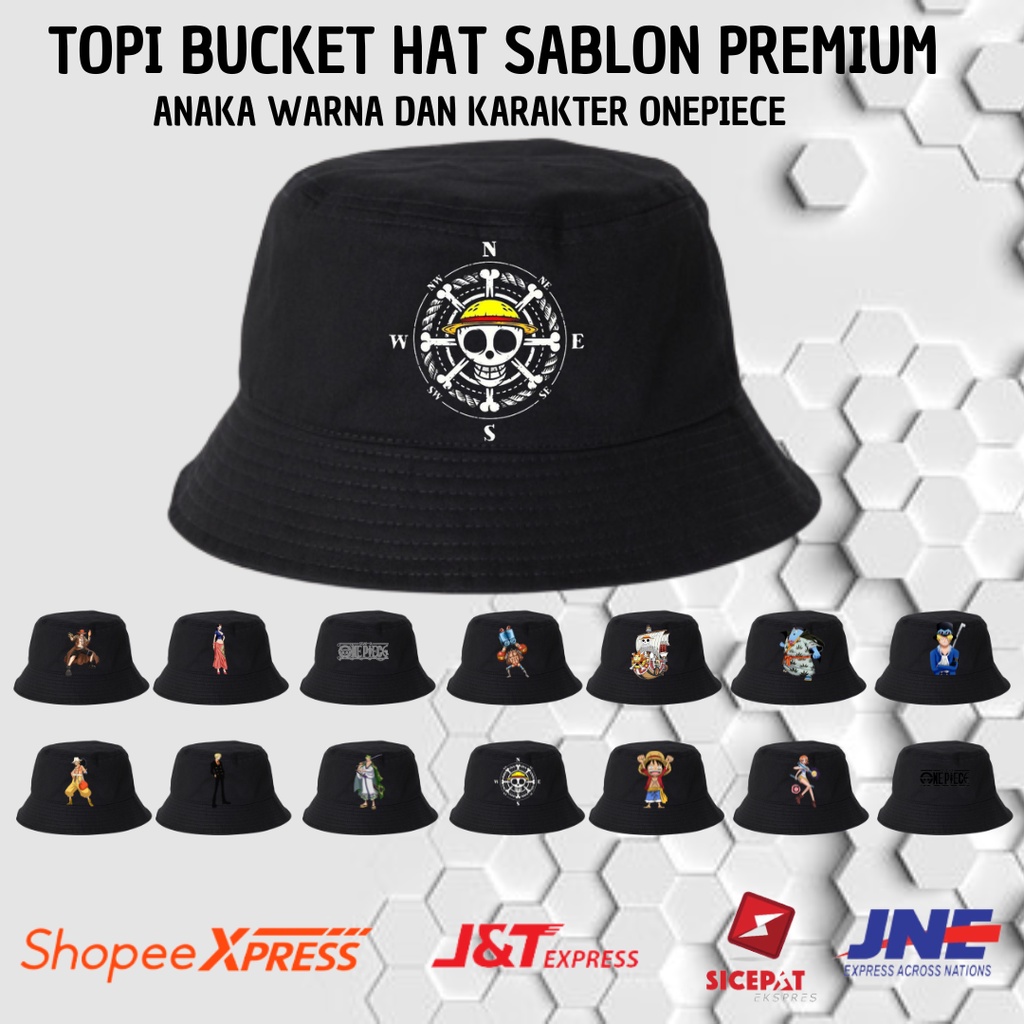 Jual Topi Bucket Murah Sablon one piece | Shopee Indonesia