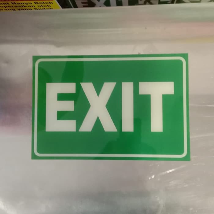 Jual EXIT AKRILIK K3 RAMBU SAFETY EXIT UKURAN 20X30CM | Shopee Indonesia
