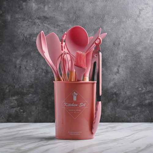 Jual Magic Pink Silicone Kitchen Utensil Set | Shopee Indonesia