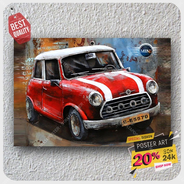 Jual Hiasan dinding mobil klasik - Poster Mobil Klasik - Poster vintage ...