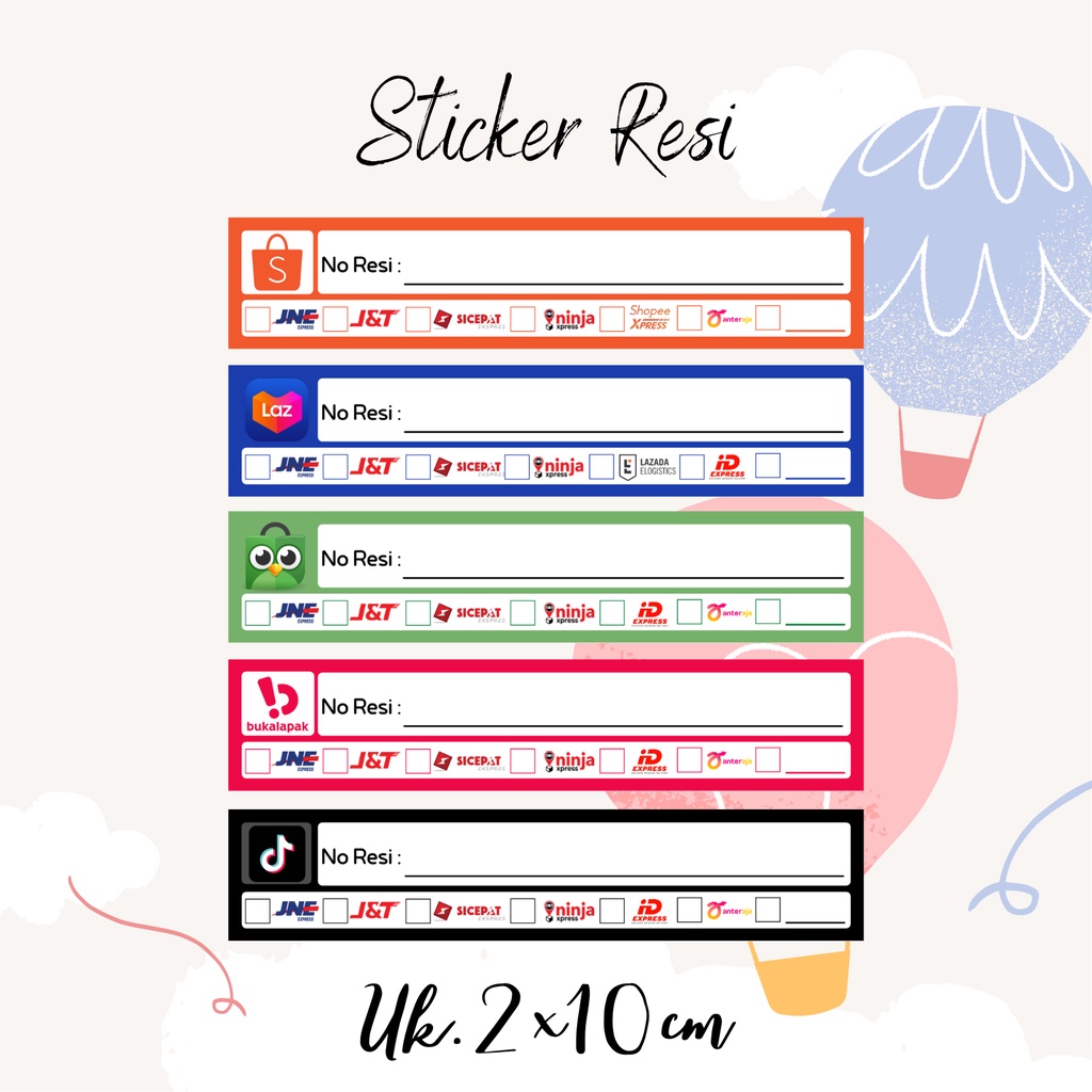 Jual Label Pengiriman Shopee / Sticker Pengiriman Shopee / Label Resi ...