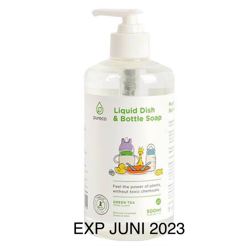 Jual pureco liquid dish bottle soap 500ml | pure co buah sayur veggie ...