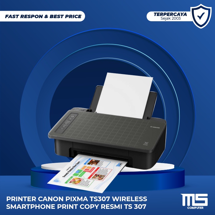 Jual Printer Canon Pixma TS307 Wireless Smartphone Print Copy Resmi TS ...