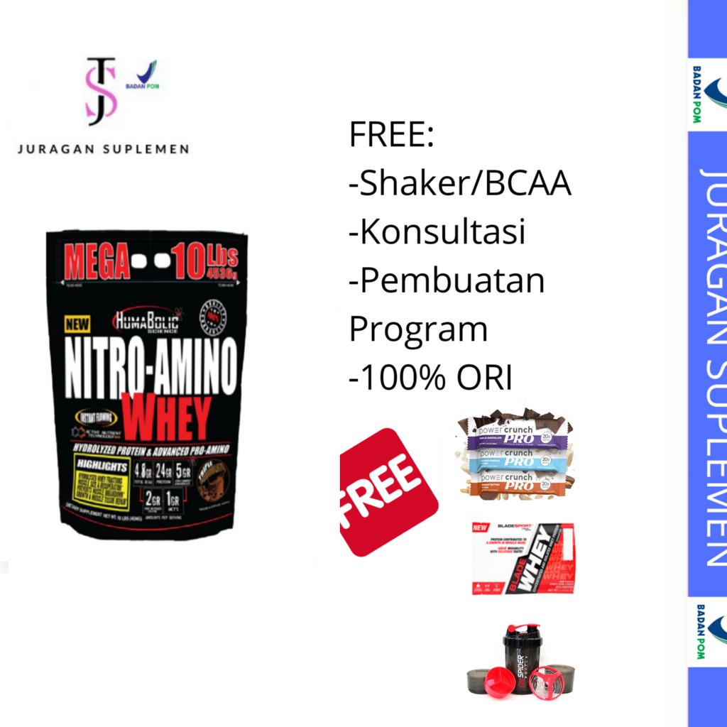 Jual Humabolic Nitro Amino Whey 10 Lbs Whey Protein Non gold standard ...