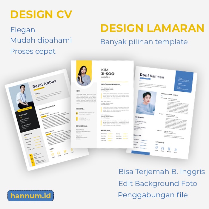Jual Jasa pembuatan CV / Desain CV Murah / Surat Lamaran Kerja / Pembuatan CV ATS / Paket Desain ...