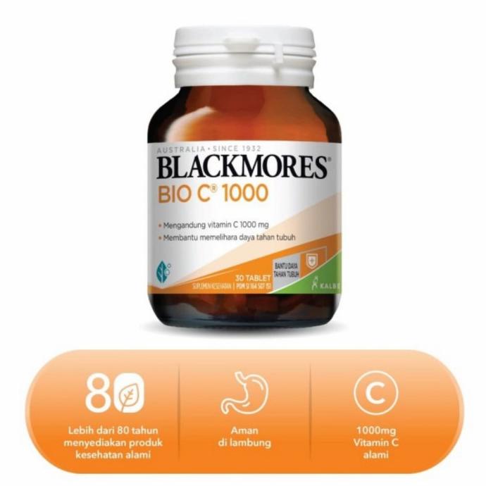 Jual Blackmores Bio C 1000 mg Vitamin C isi 30 Tablet Original Lc ...